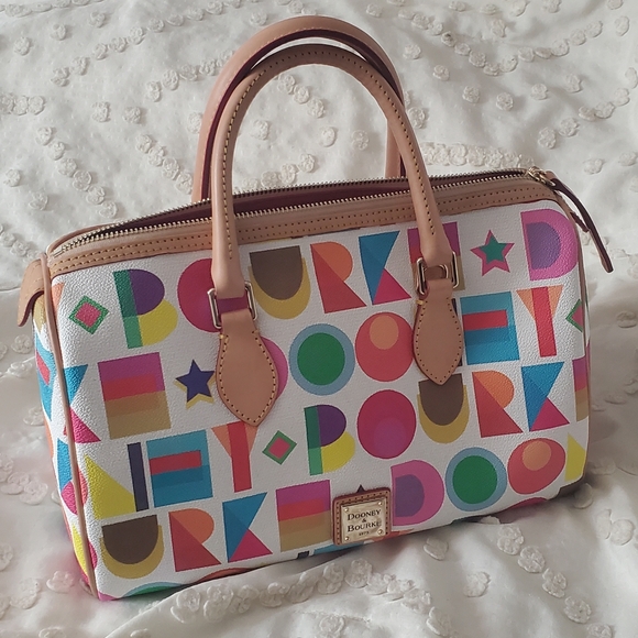 Dooney & Bourke | Bags | Rare Dooney Bourke Multicolor Satchel Bag ...